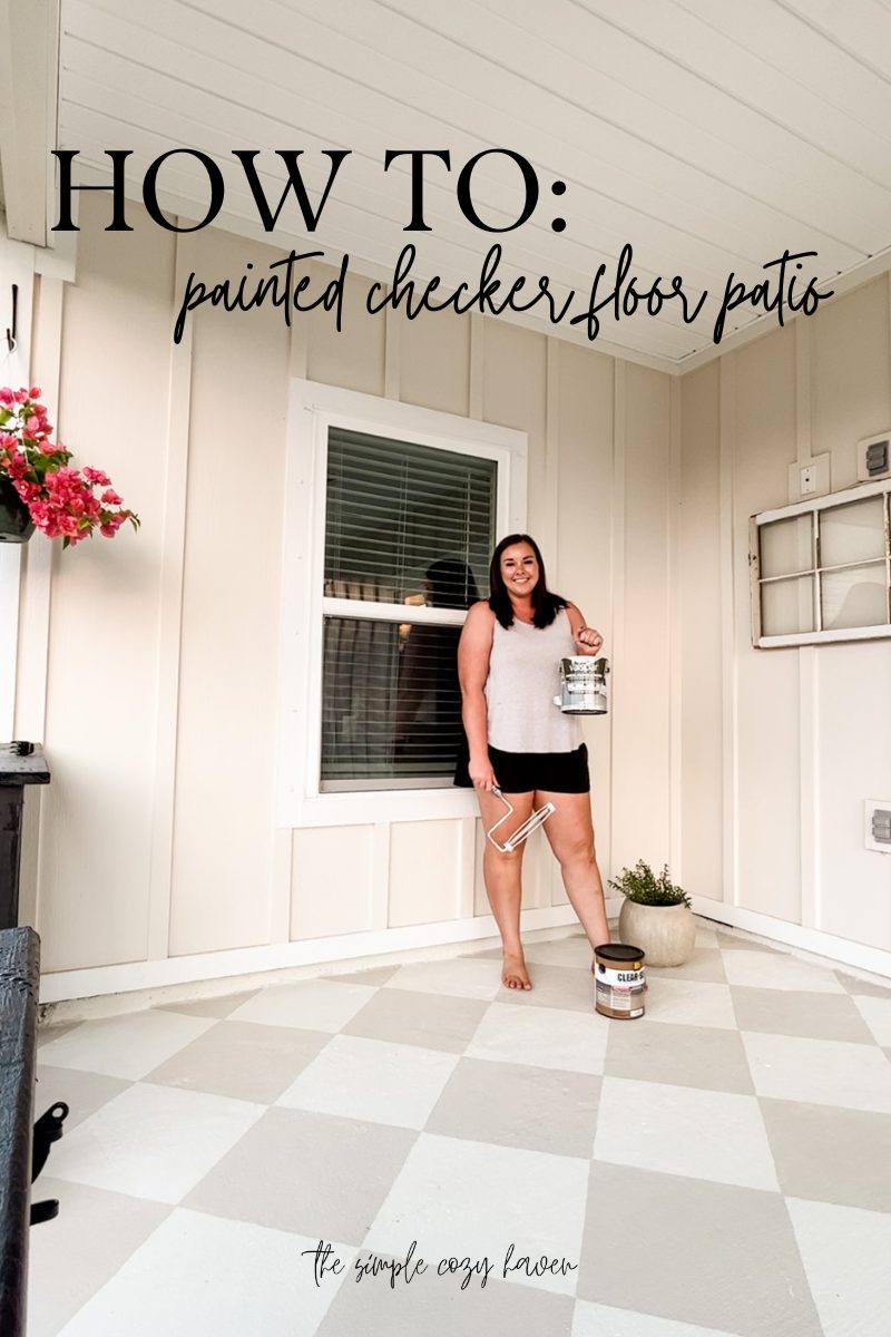 How to: Painted Checker Floor Patio - The Simple Cozy Haven